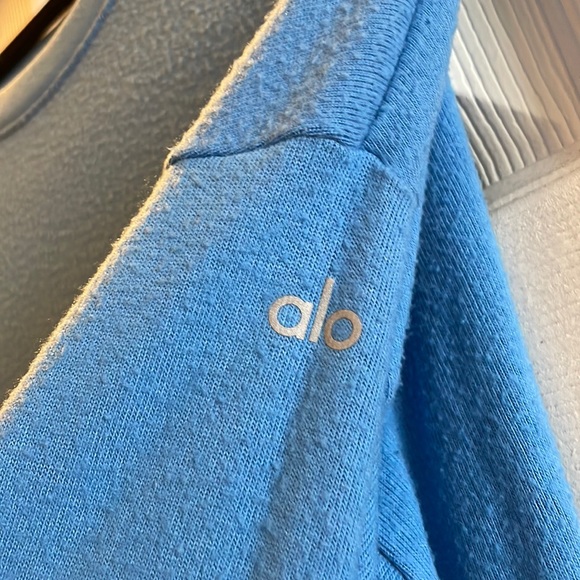ALO Yoga | Tops | Alo Long Sleeve Blue Sweater Xs | Poshmark